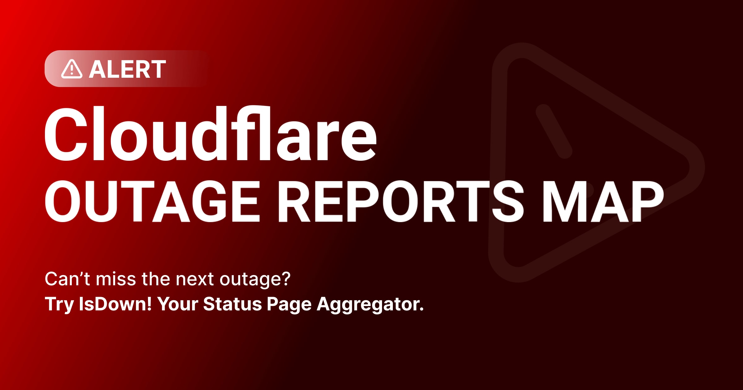 Cloudflare Outage Reports Map | IsDown